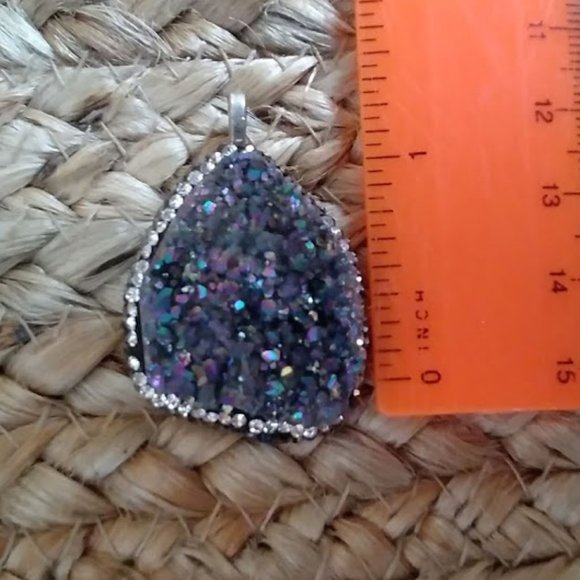Jewelry | New Titanium Crystal Agate Pendant | Poshmark